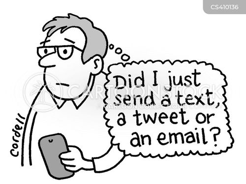 Sending A Text Cartoons and Comics - funny pictures from CartoonStock