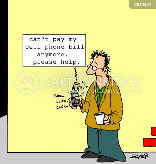 Cell Phone Bill Cartoons and Comics - funny pictures from CartoonStock