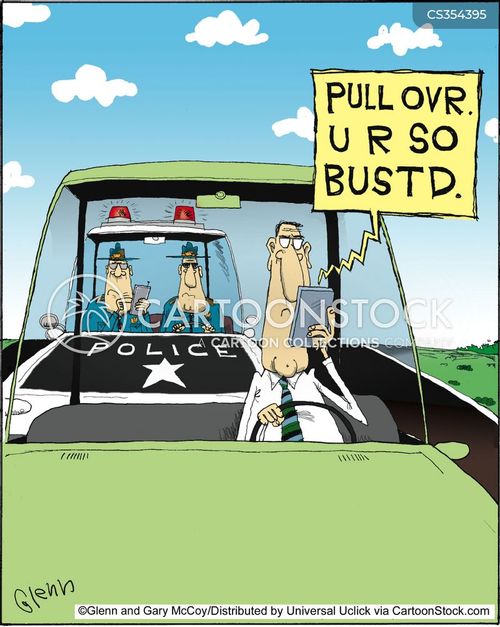 Pulled Over Cartoons and Comics - funny pictures from CartoonStock