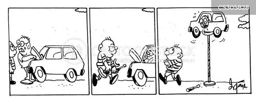 Broken Down Car Cartoons and Comics - funny pictures from CartoonStock