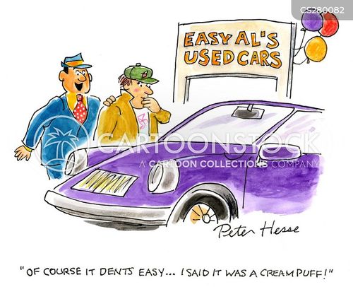 Cartoons Car Shopping Premium Vector | Smiled Man Stands Next To A New