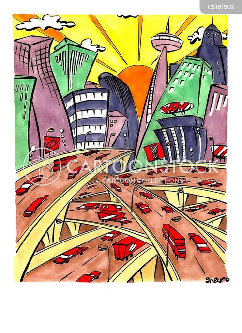 Rush Hour Cartoons and Comics - funny pictures from CartoonStock