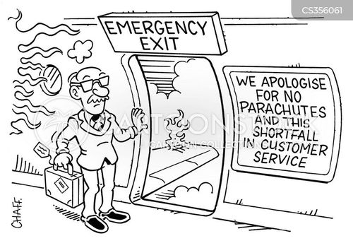 Emergency Exit Cartoons and Comics - funny pictures from CartoonStock