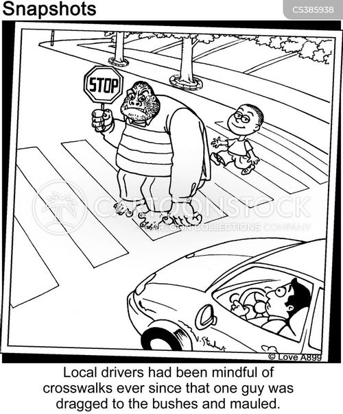 Crosswalk Cartoons and Comics - funny pictures from CartoonStock