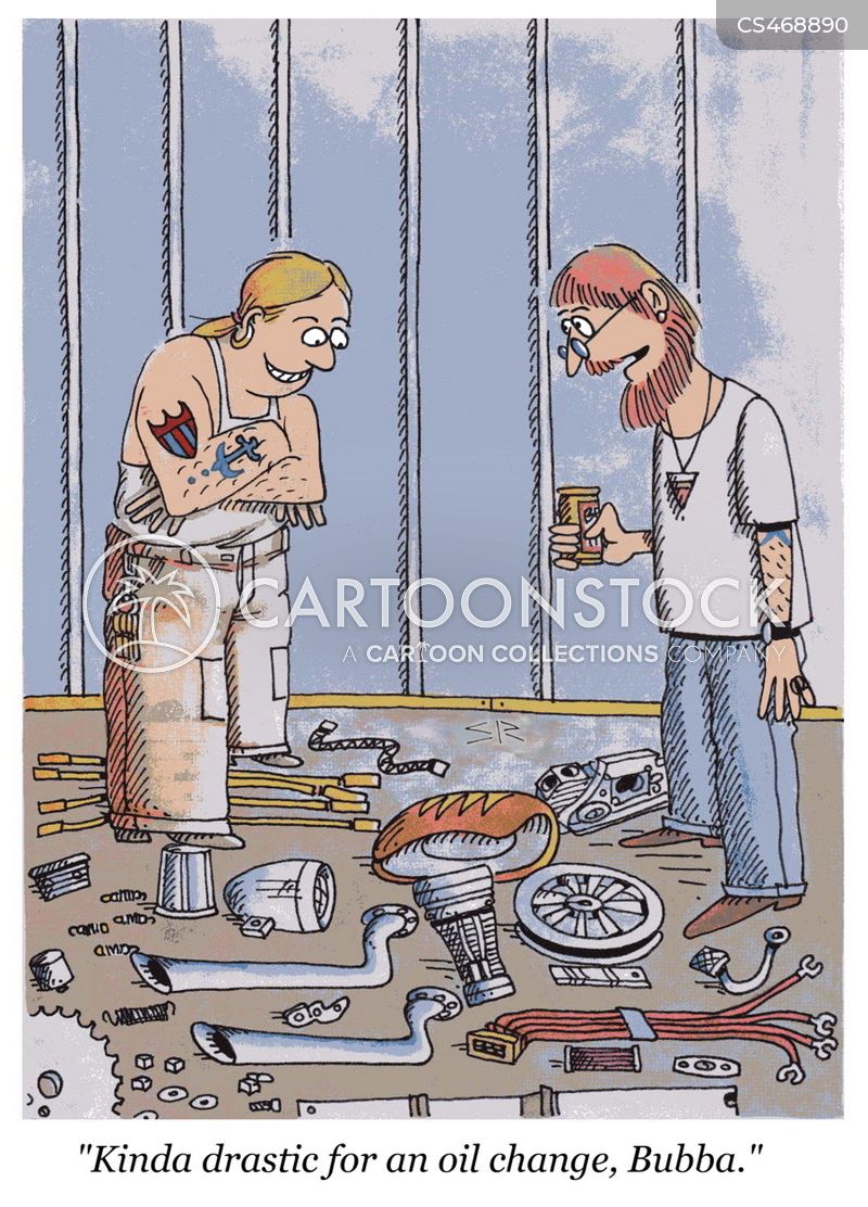 Motorcycle Repair Cartoons and Comics - funny pictures from CartoonStock