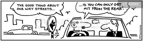 One Way Street Cartoons and Comics - funny pictures from CartoonStock