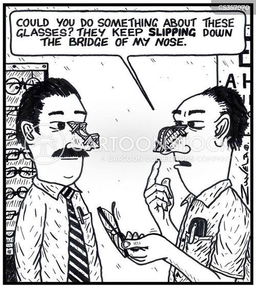 Slipping Glasses Cartoons and Comics - funny pictures from CartoonStock