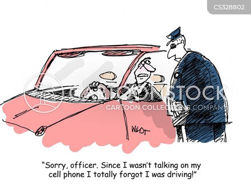 Talking And Driving Cartoons and Comics - funny pictures from CartoonStock
