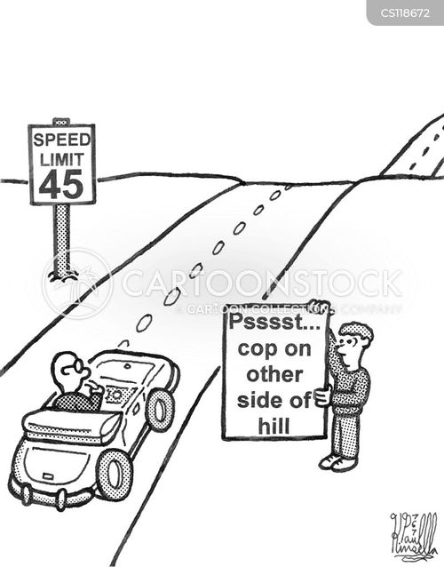 Caught Speeding Cartoons and Comics - funny pictures from CartoonStock