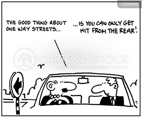 One Way Street Cartoons and Comics - funny pictures from CartoonStock