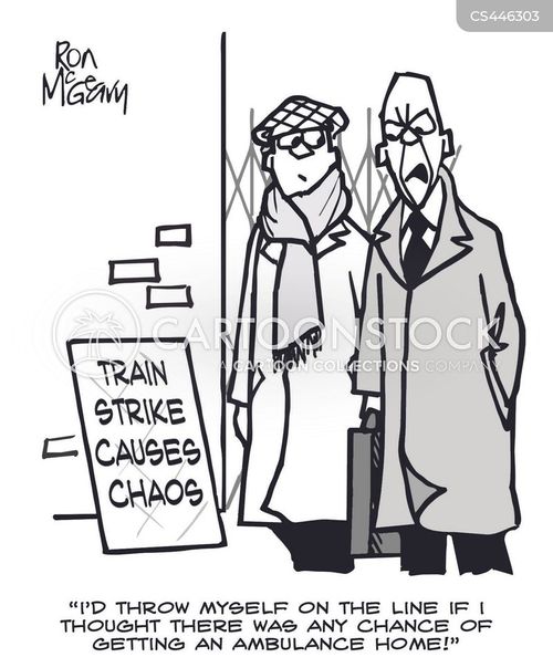 Train Strike Cartoons and Comics - funny pictures from CartoonStock