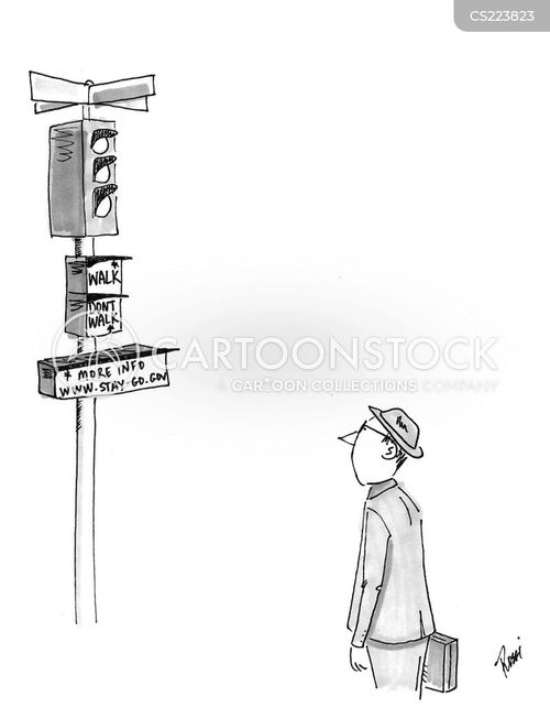 Don't Walk Cartoons and Comics - funny pictures from CartoonStock