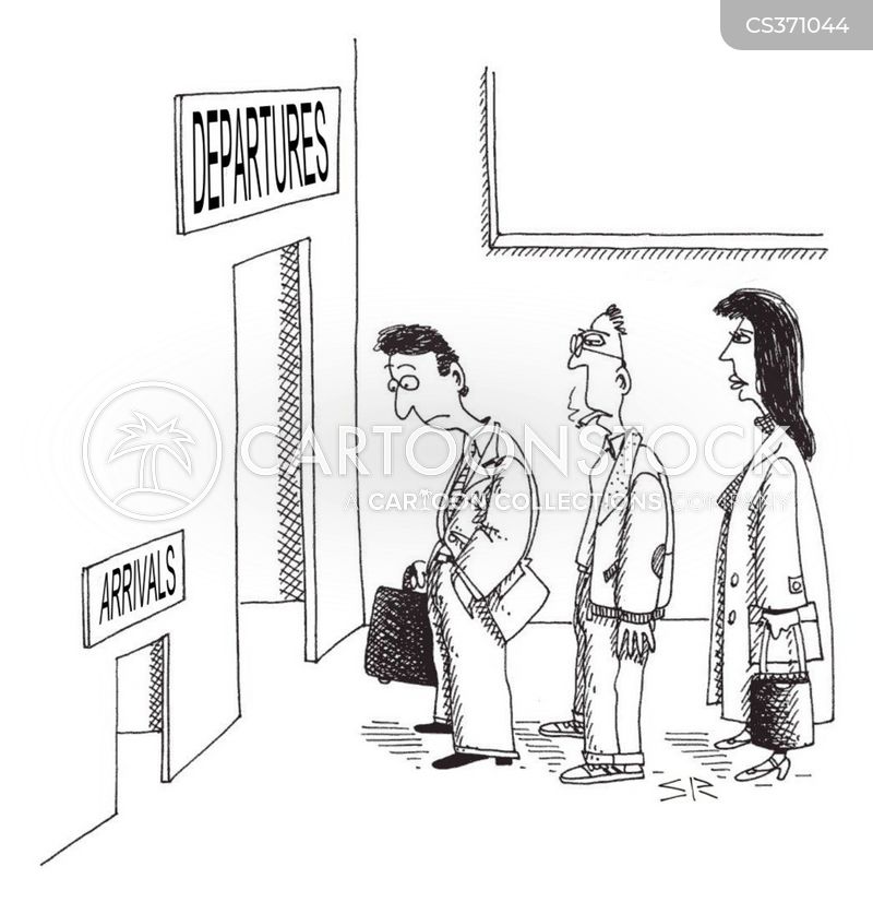 Departure Lounge Cartoons and Comics - funny pictures from CartoonStock
