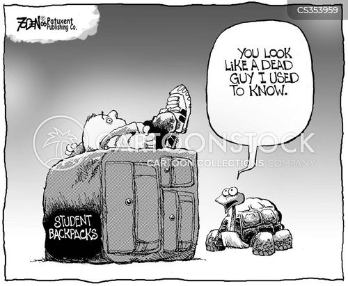 Backpack Cartoons and Comics - funny pictures from CartoonStock