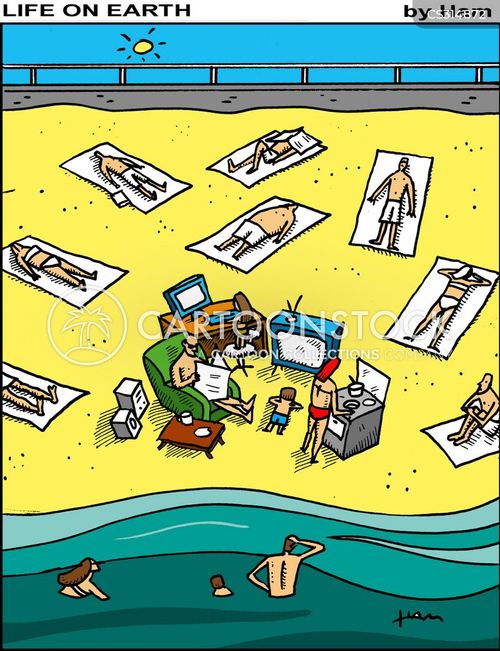 Beach Outing Cartoons and Comics - funny pictures from CartoonStock