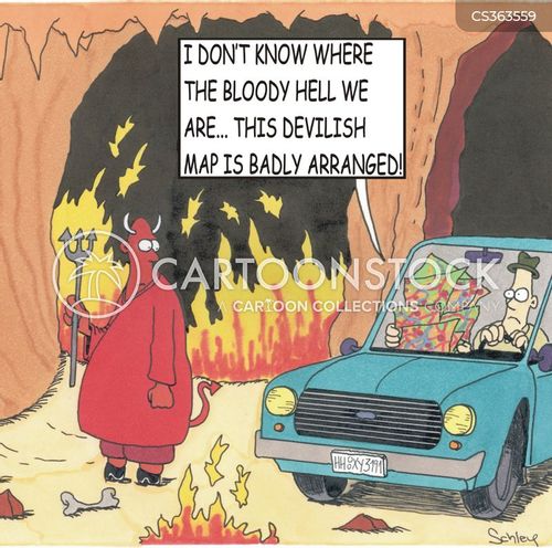 Driving Hell Cartoons and Comics - funny pictures from CartoonStock