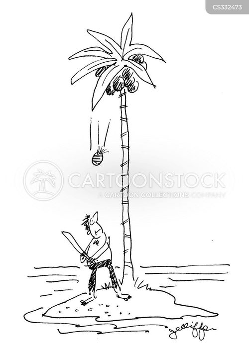 Falling Coconut Cartoons and Comics - funny pictures from CartoonStock