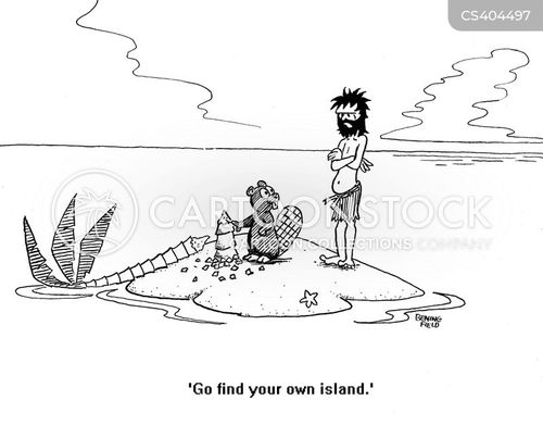Island Exploration Cartoons and Comics - funny pictures from CartoonStock