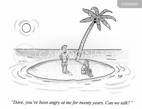 Cartoons und Karikaturen mit Einsame Insel