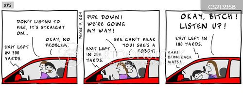Gps Navigator Cartoons and Comics - funny pictures from CartoonStock