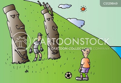 Moai Statues Cartoons and Comics - funny pictures from CartoonStock
