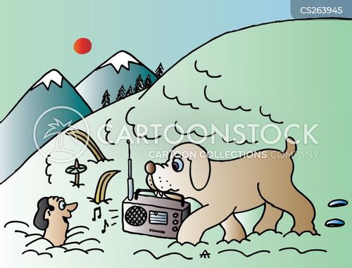 Cartoons und Karikaturen mit Alpen