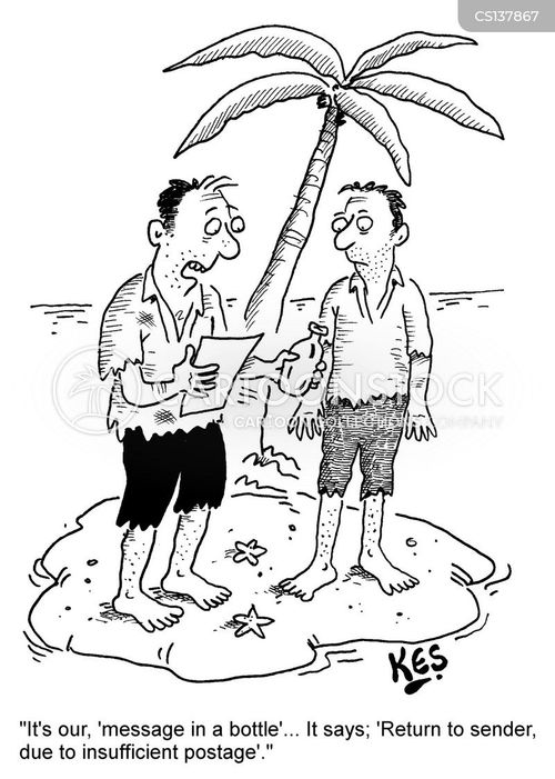 Message In A Bottle Cartoons and Comics - funny pictures from CartoonStock