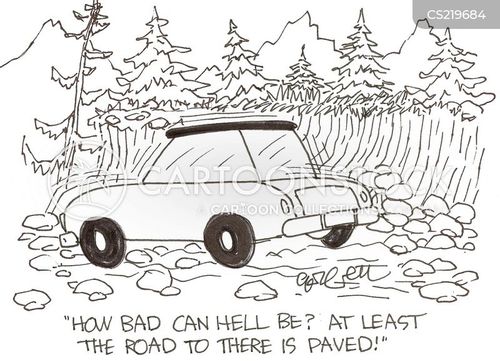 Road Conditions Cartoons and Comics - funny pictures from CartoonStock