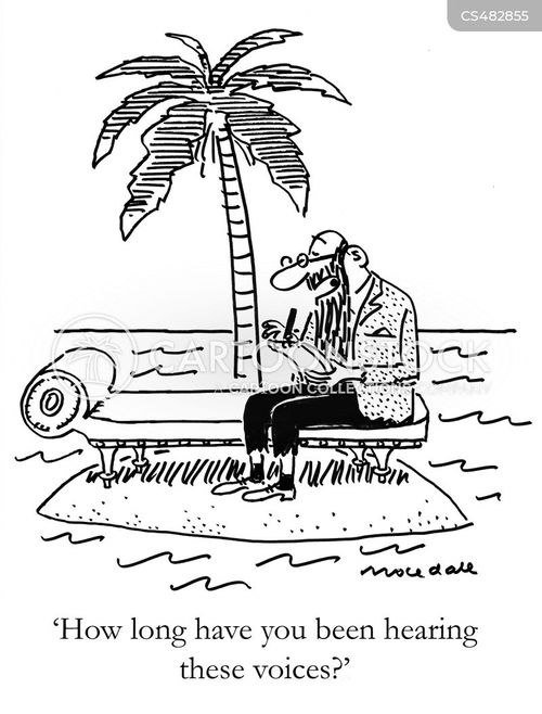 Funny Cartoon I Hear Voices