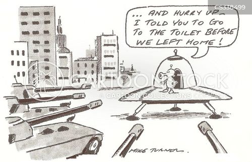 Alien Landing Cartoons and Comics - funny pictures from CartoonStock