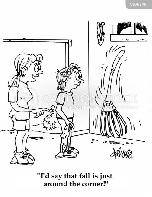 Raking Leaves Cartoons and Comics - funny pictures from CartoonStock