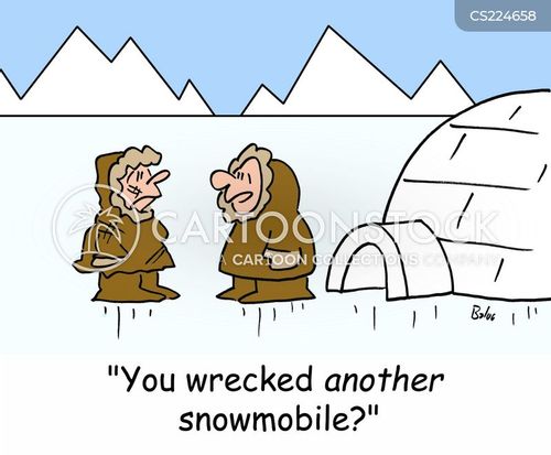 Snowmobile Cartoons and Comics - funny pictures from CartoonStock