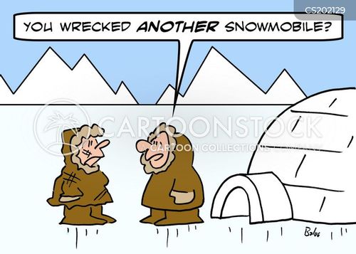 Snowmobile Cartoons and Comics - funny pictures from CartoonStock