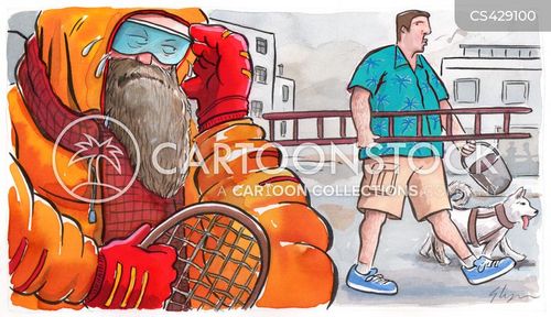 Overdressed For Winter Cartoon