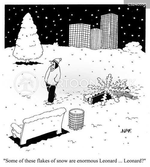 Settling Snow Cartoons and Comics - funny pictures from CartoonStock
