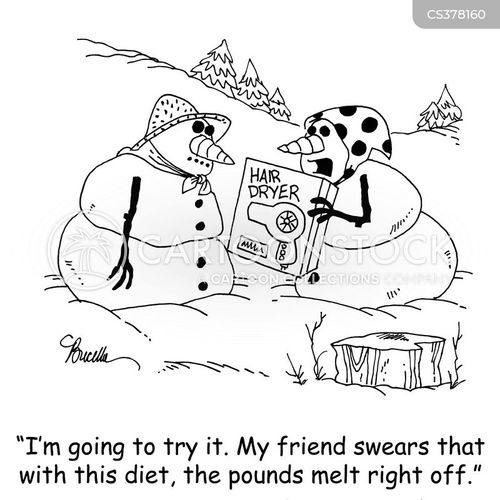 Snowman Hair Dryer Cartoons and Comics - funny pictures from CartoonStock