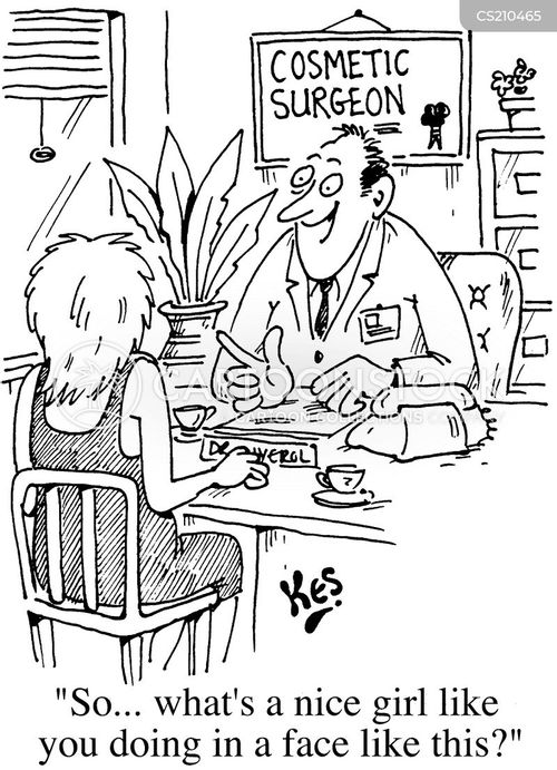 Face Surgery Cartoons and Comics - funny pictures from CartoonStock