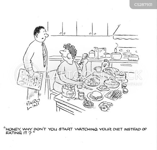 Watching Diet Cartoons and Comics - funny pictures from CartoonStock