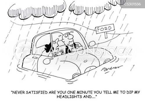 Car Headlights Cartoons and Comics - funny pictures from CartoonStock