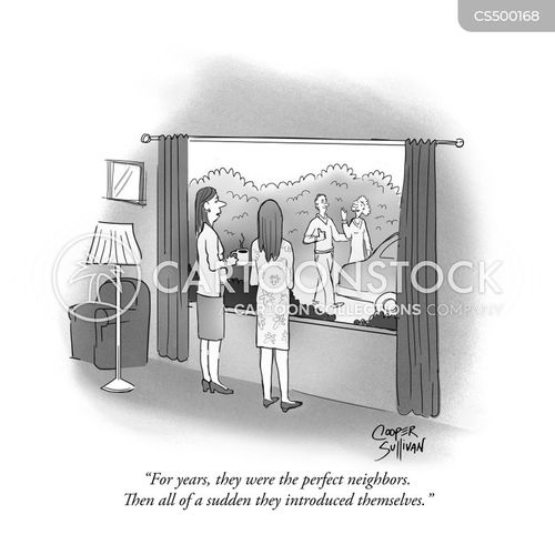 Good Neighbour Cartoon Neighbour: Over 4,990 Royalty Free Licensable