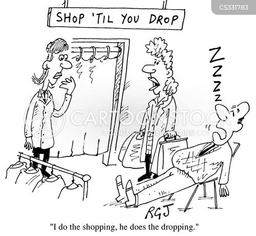 Shop Til You Drop Cartoons and Comics - funny pictures from CartoonStock