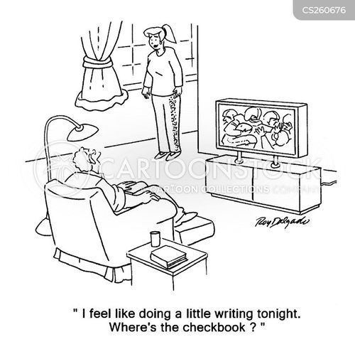 Checkbooks Cartoons and Comics - funny pictures from CartoonStock