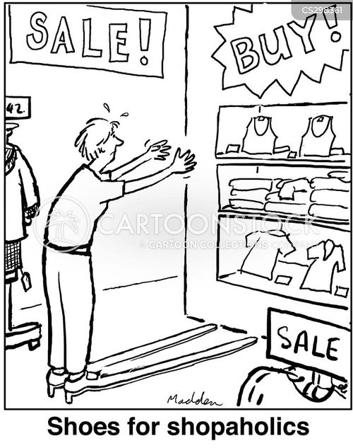 Shopaholic Cartoons and Comics - funny pictures from CartoonStock