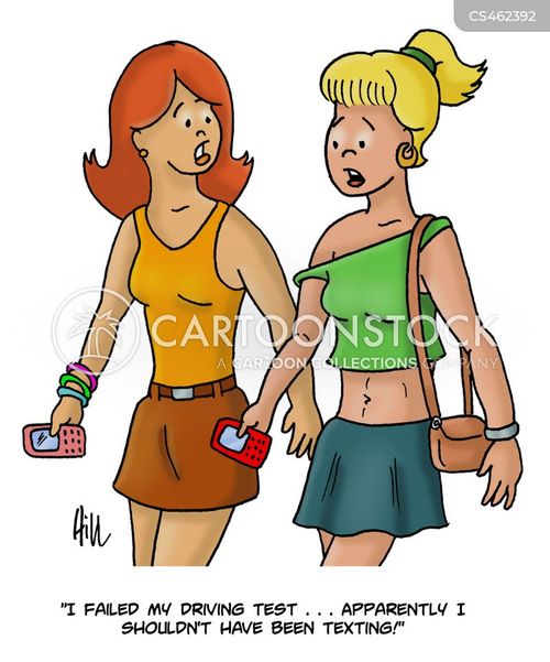 Distracted Driver Cartoons and Comics - funny pictures from CartoonStock