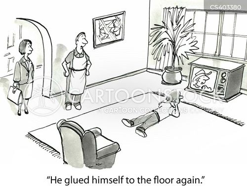 Glued To Tv Cartoons and Comics - funny pictures from CartoonStock