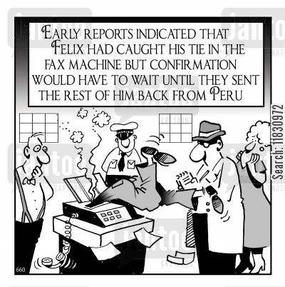 fax machine cartoons - Humor from Jantoo Cartoons