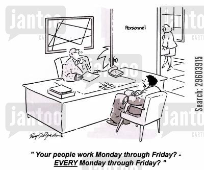 working week cartoons - Humor from Jantoo Cartoons