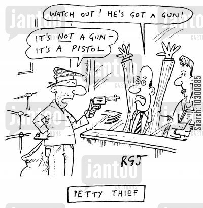armed robber cartoons - Humor from Jantoo Cartoons