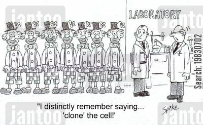 cloning cartoons - Humor from Jantoo Cartoons