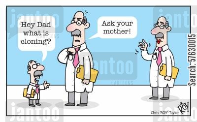 what is cloning cartoons - Humor from Jantoo Cartoons